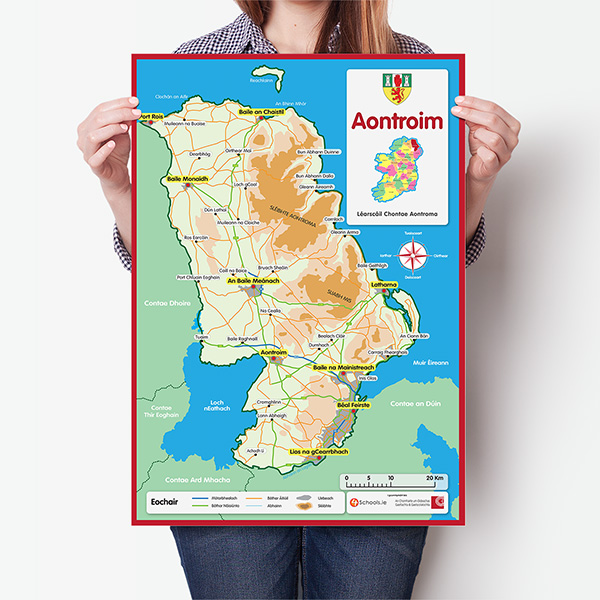 Antrim County Map | 4schools.ie