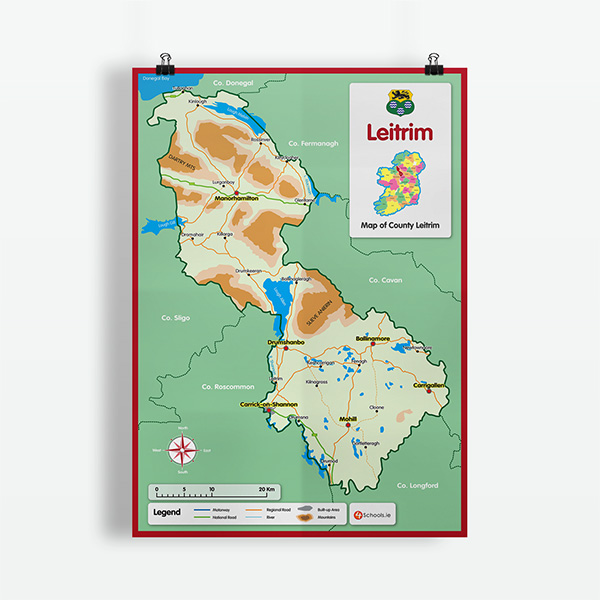 Leitrim County Map | 4schools.ie