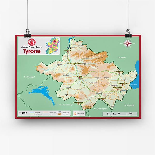 Tyrone County Map | 4schools.ie