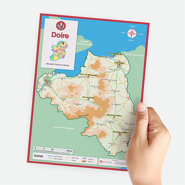 Derry A4 County Map | 4schools.ie