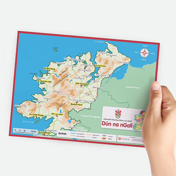 Donegal A4 County Map | 4schools.ie