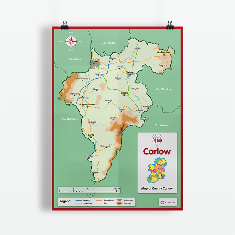 Carlow County Map | 4schools.ie