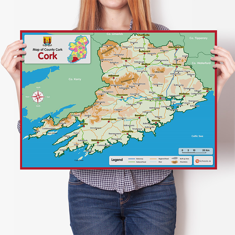 Cork County Map | 4schools.ie