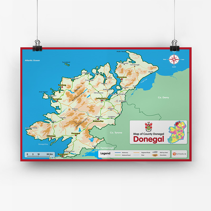 Donegal County Map | 4schools.ie